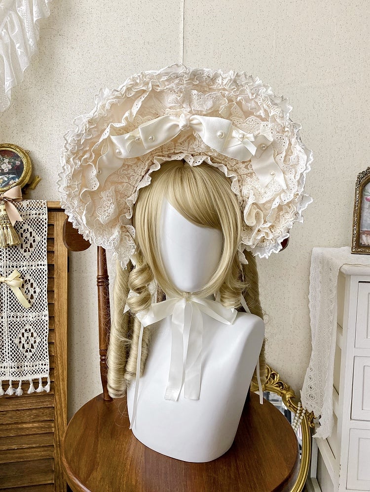 Beige / Black Bonnet – LilyVow
