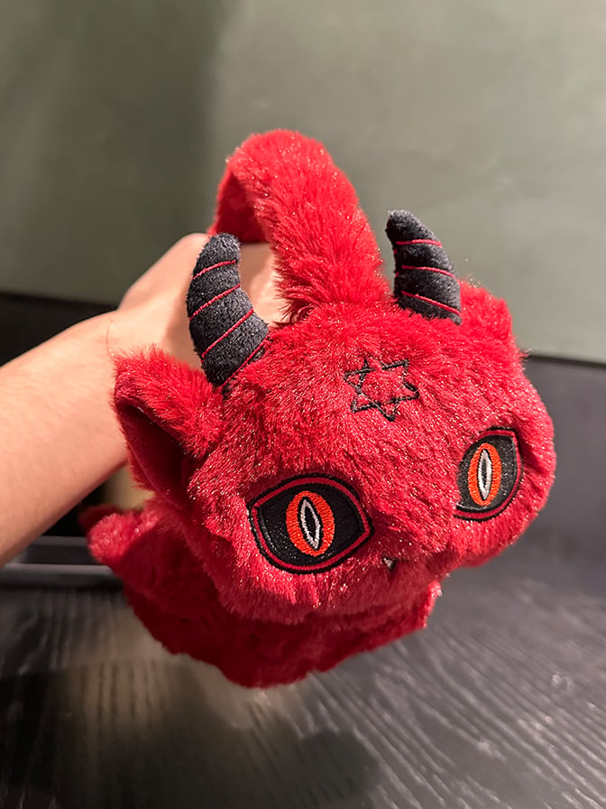 Red Devil Gothic Plush Ear Muffs – LilyVow